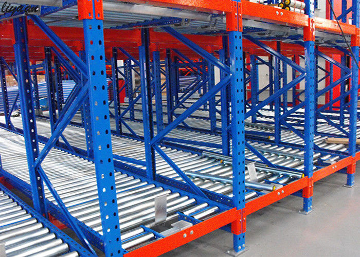 Optional Color Gravity Flow Pallet Rack Fully Adjustable Capacity 500 ...