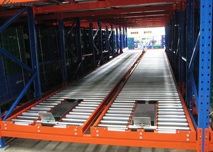 Stable Gravity Warehouse Roller Racking Systems Corrosion Resistance ...