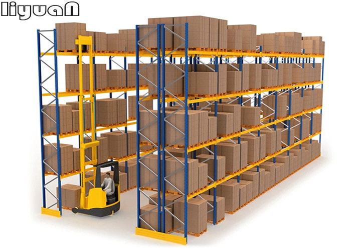 Optional Color VNA Racking , Narrow Aisle Pallet Racking Steel Rolled Craft