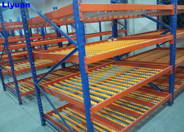 500-800kgs Carton Flow Rack Plastic Roller Sliding Shelves System ...
