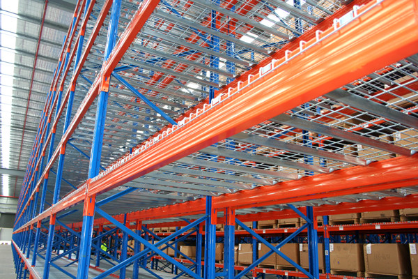 Steel Wire Mesh Decks Pallet Rack Galvanized / Powder Coating For ...