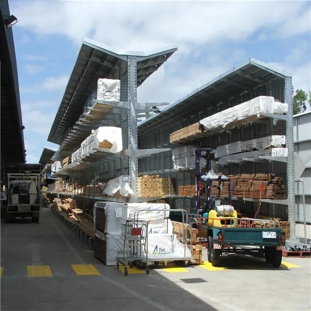 Q235B Steel Industrial Cantilever Racks Double Sided Customized