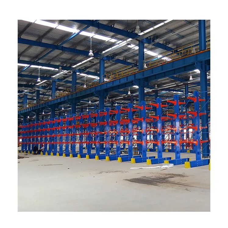 Q235B Steel Heavy Duty Cantilever Racking System Steel Pipe Warehouse ...