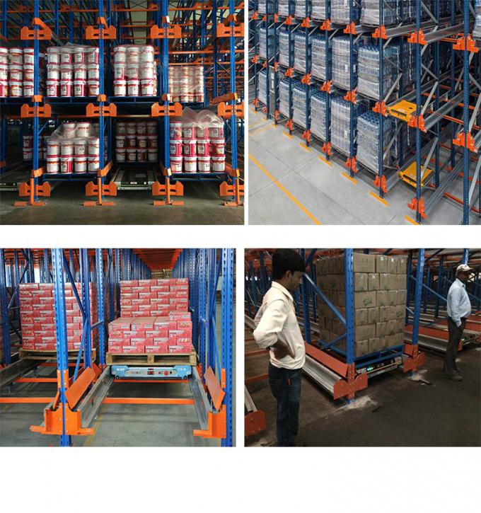 Radio Shuttle Selective Pallet Racking System Cold Rolled Shock Resistance