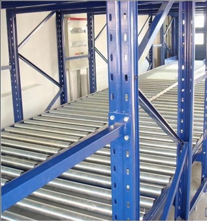 Stable Gravity Warehouse Roller Racking Systems Corrosion Resistance ...