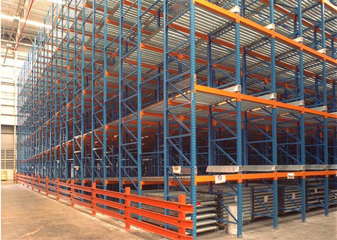 Warehouse Gravity Flow Pallet Racks Fed Rack System Steel Heavy Duty ...