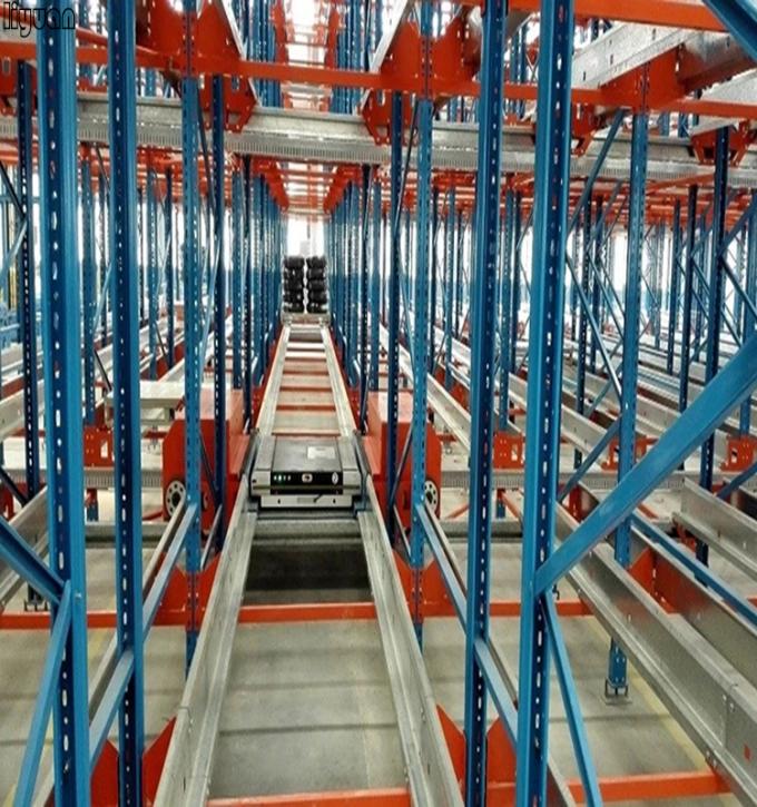 Flexible Operation Radio Shuttle Racking 1000-5000kgs Blue Orange SS400
