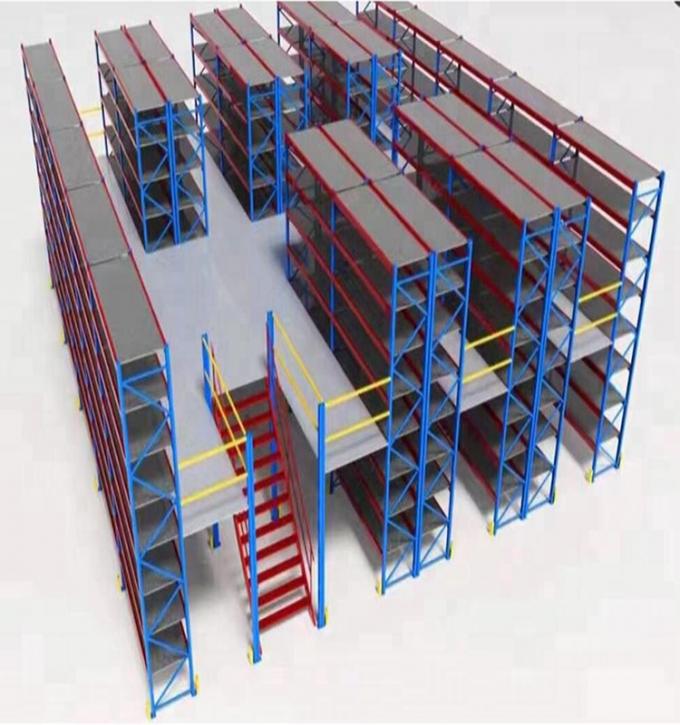 Powder Coated Mezzanine Racking System Multi - Level Steel Structure ...