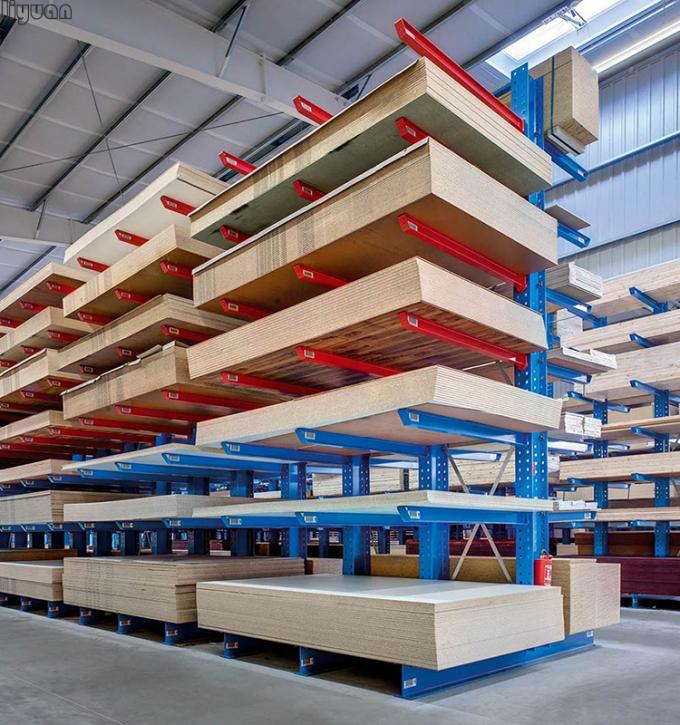 Double Side Steel Structural Cantilever Racks For Pipes Lumber Sheet ...