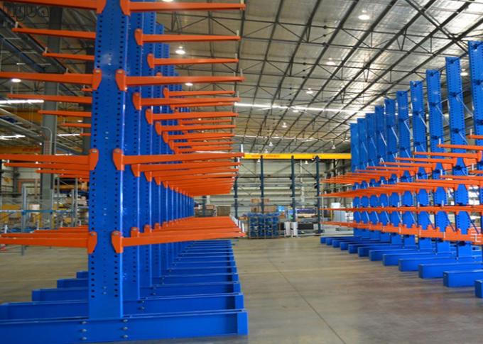 Double Side Steel Structural Cantilever Racks For Pipes Lumber Sheet ...